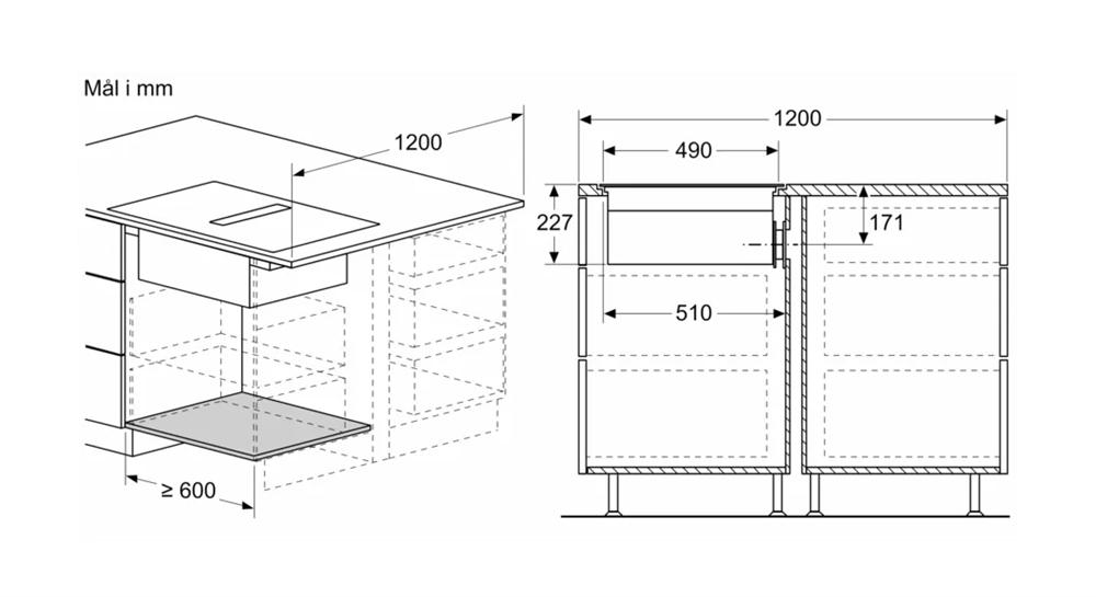 Induktionskogeplade med indbygget emfang 80 cm planmontering - Siemens ...