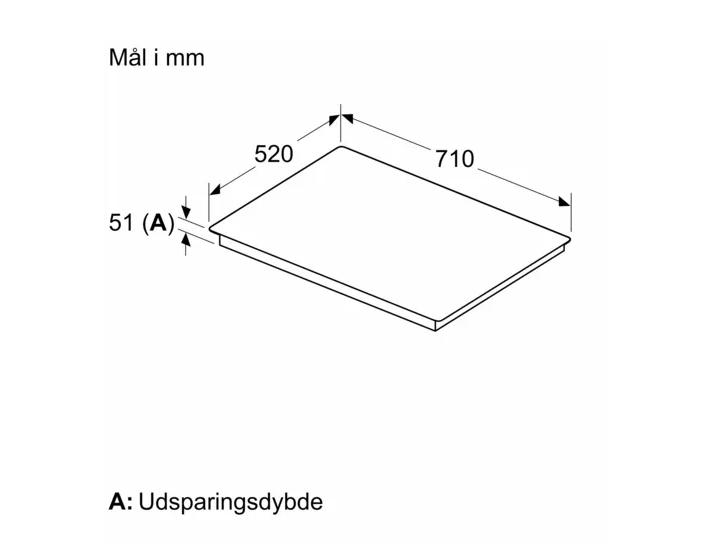 Induktionskogeplade 70 cm Sort - CombiZone - Siemens iQ500 - ED777HQC1E