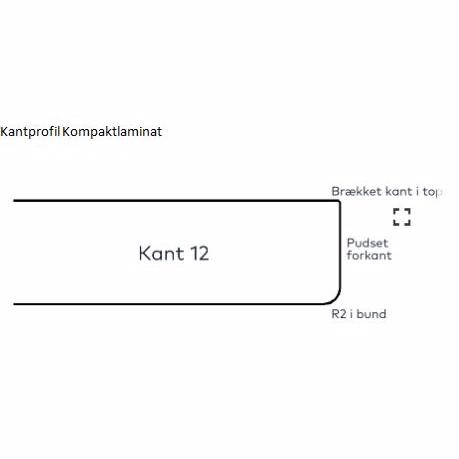 Kompaktlaminat Pulpis dark m/sort kerne nr. 445 på mål - vareprøve